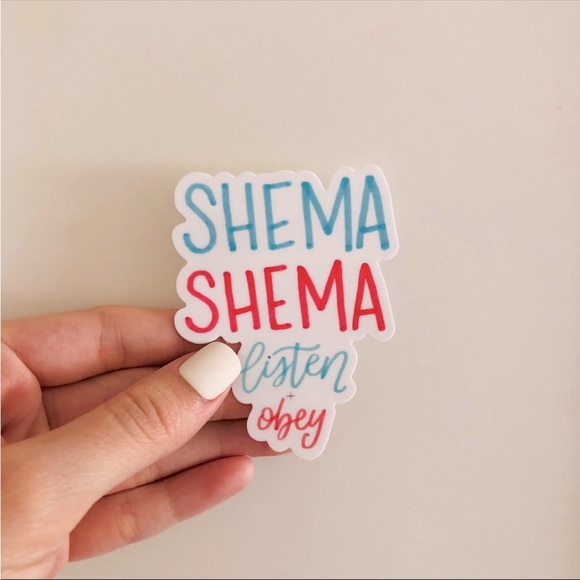 Hand Crafted | Office | Shema Sticker Handmade Hand Lettered Sticker ...